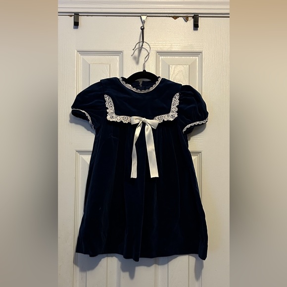 Good Lad | Dresses | Vintage Good Lad Navy Blue Velvet Toddler ...